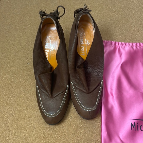 Michel Perry | Shoes | Michel Perry Chocolate Brown Nubuck Pumps | Poshmark